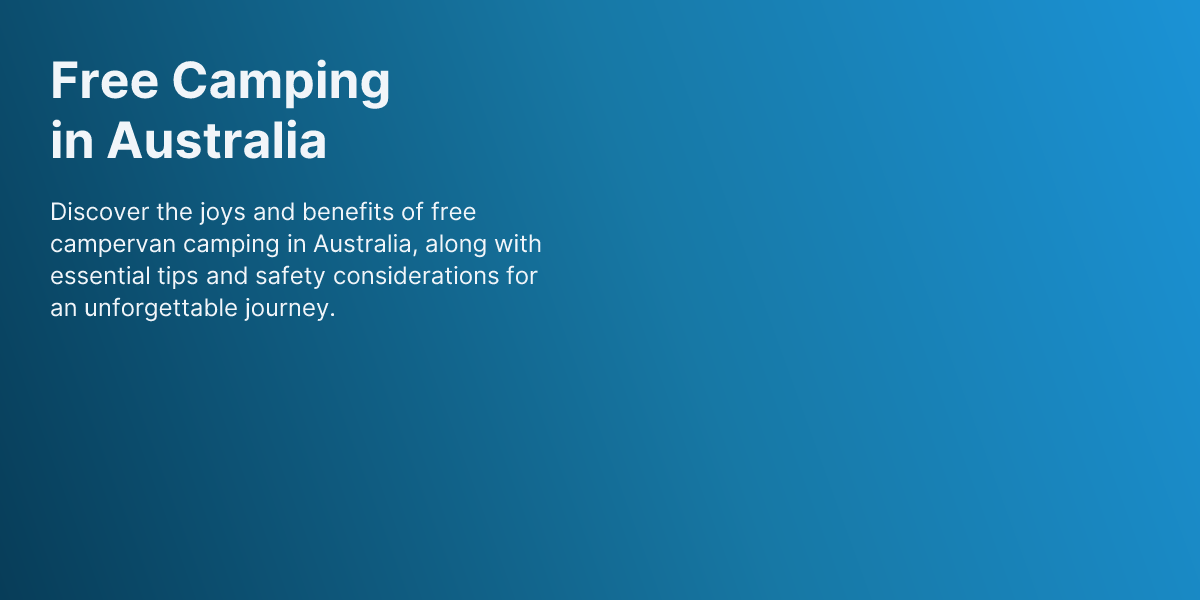 Free Camping in Australia